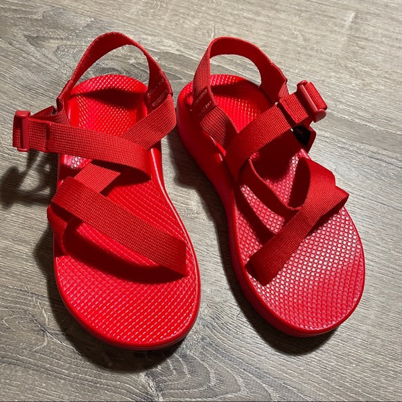 Chaco | Shoes | Chacos Z Classic All Red Sandals Monochromatic Sandals ...